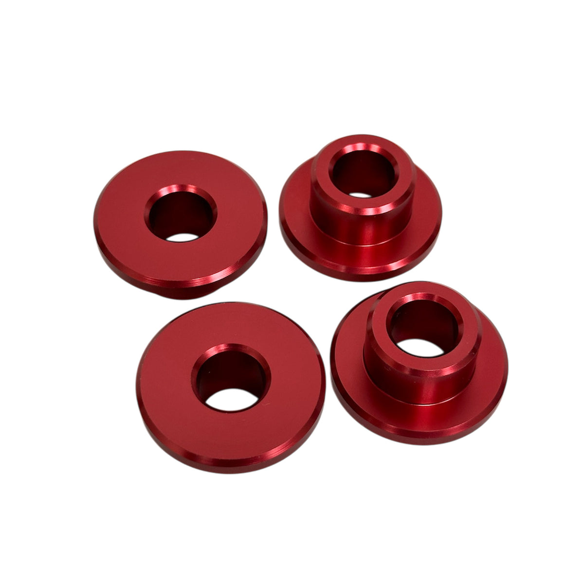 #103060R, Solid Mount Billet Riser Bushing kit, Red Anodize, M8 Softai ...