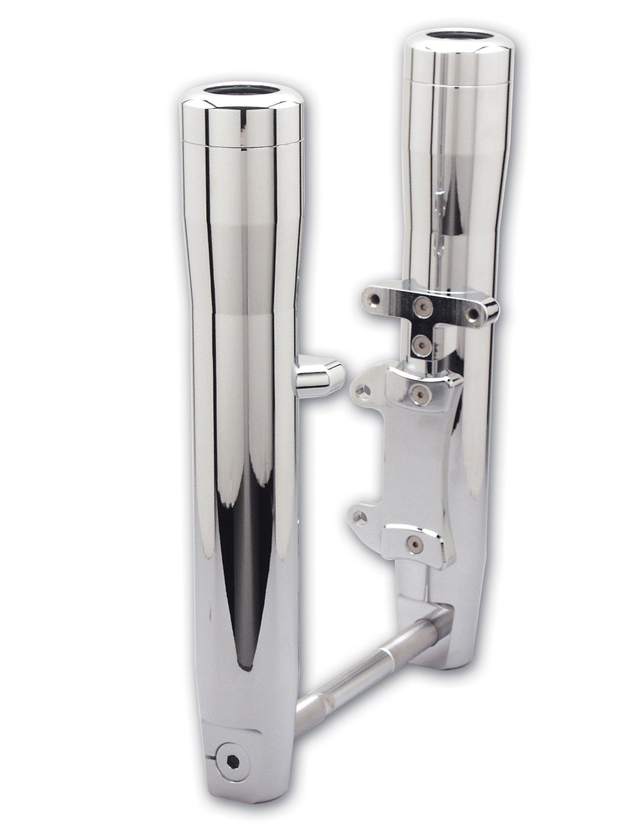 #114019 41mm Wide Glide Lower Leg Set, Smooth Round, Chrome Billet, Si ...